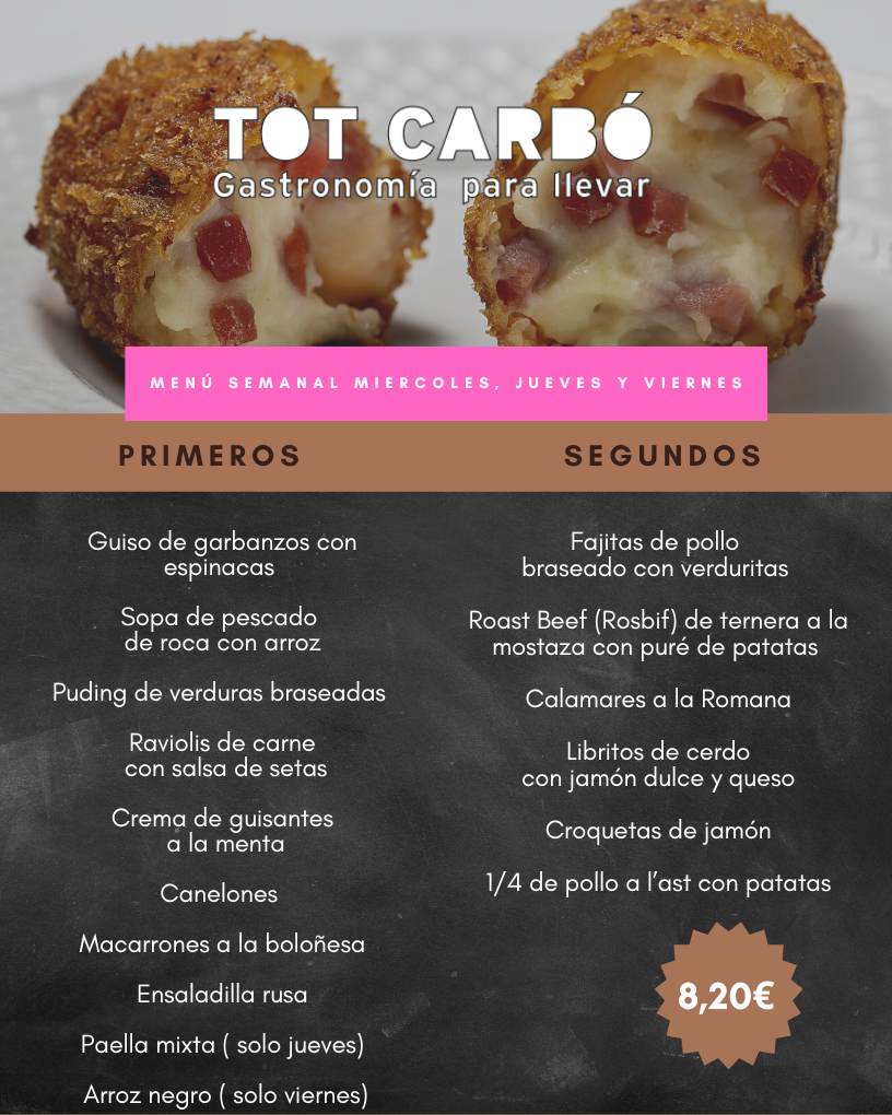 Menú cro TotCarbo - Tot Carbó
